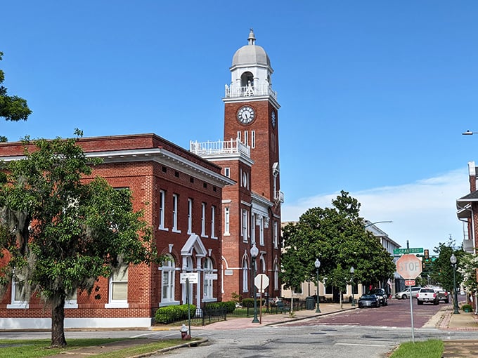 The historic clock tower stands sentinel over Bainbridge, keeping time for generations of South Georgia stories.