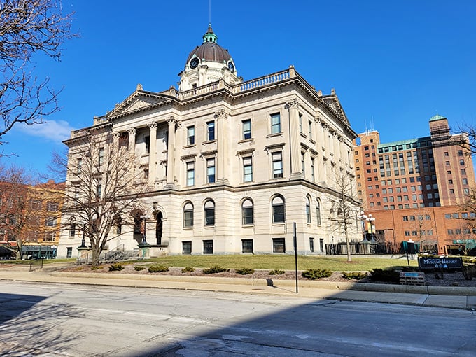 Bloomington's stately courthouse stands as a testament to Midwestern prosperity without the big-city price tags.