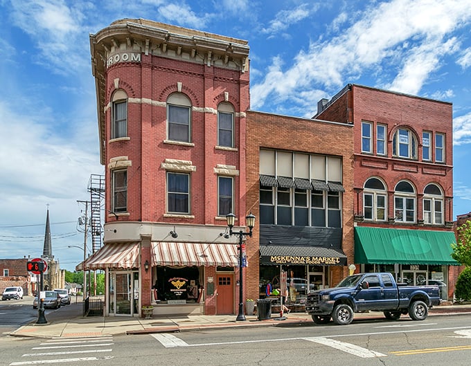 This classic downtown scene reminds you why small towns remain the heart of American community.
