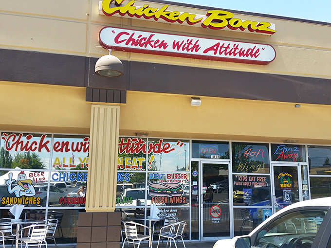 Those colorful window signs are just the appetizer for the flavor explosion waiting inside.