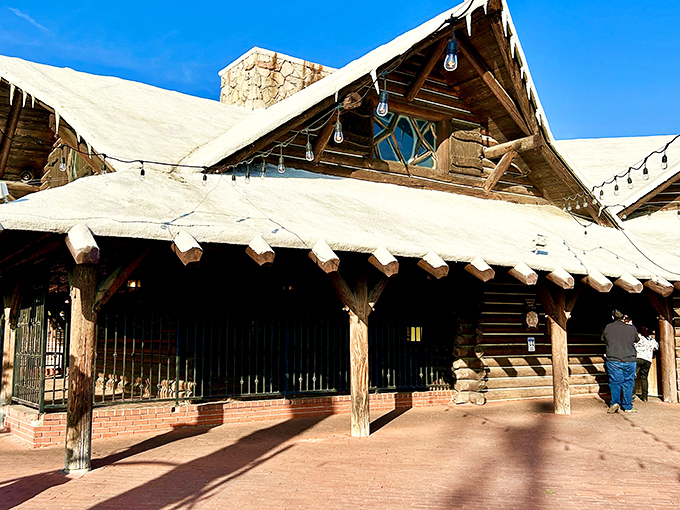 This alpine-inspired steakhouse looks like it was airlifted straight from the Rockies. The steaks inside are equally spectacular!