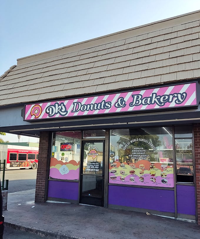 DK's colorful exterior matches the joy you'll feel when biting into their perfectly crafted creations.