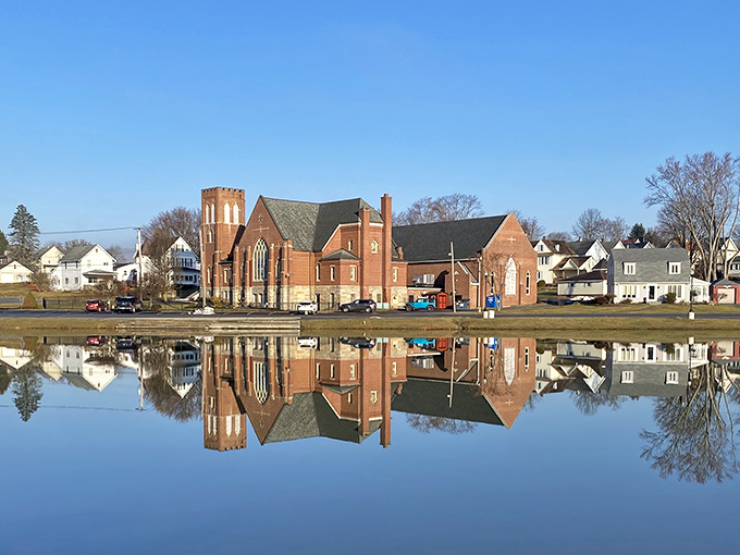 This DuBois church reflects in still waters like a postcard come to life&mdash;the kind of scene that makes you slow down and appreciate.