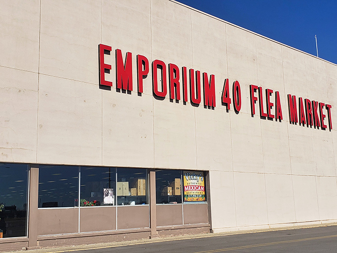 That imposing red lettering commands respect - like the Walmart of vintage finds and forgotten treasures.