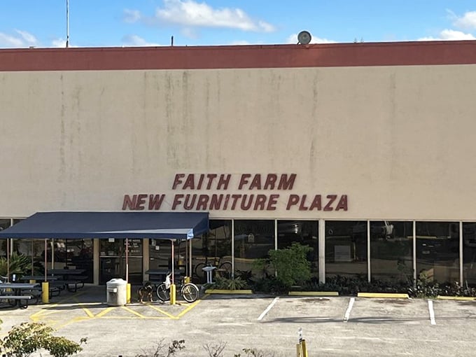That yellow delivery truck suggests fresh inventory arriving regularly - always something new to discover here.