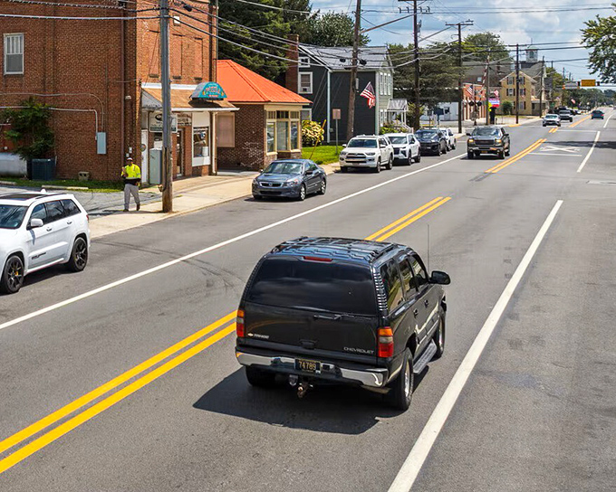 Aerial views of Felton show the generous lot sizes that make country living so appealing.