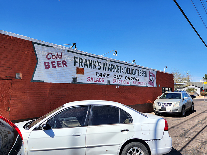 Hand-painted signs and red brick charm - this Phoenix institution proves character beats corporate every time.
