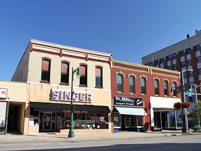 Prairie town perfection defines Galesburg's downtown, where Knox College culture enriches life without emptying retirement accounts.