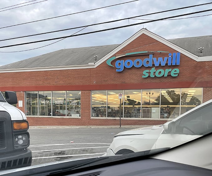 As the sun sets, Goodwill's welcoming glow promises one more chance to find that perfect something.
