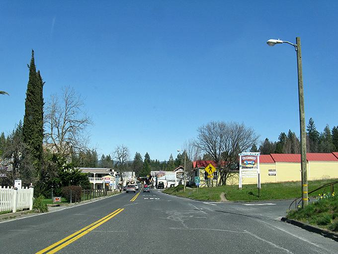Small-town patriotism with a forest backdrop! Groveland's main street curves like a smile, offering that rare combination of civilization and wilderness in perfect balance.