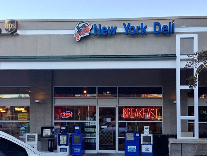 Clean lines and classic deli promises - sometimes the best food comes in understated packages.