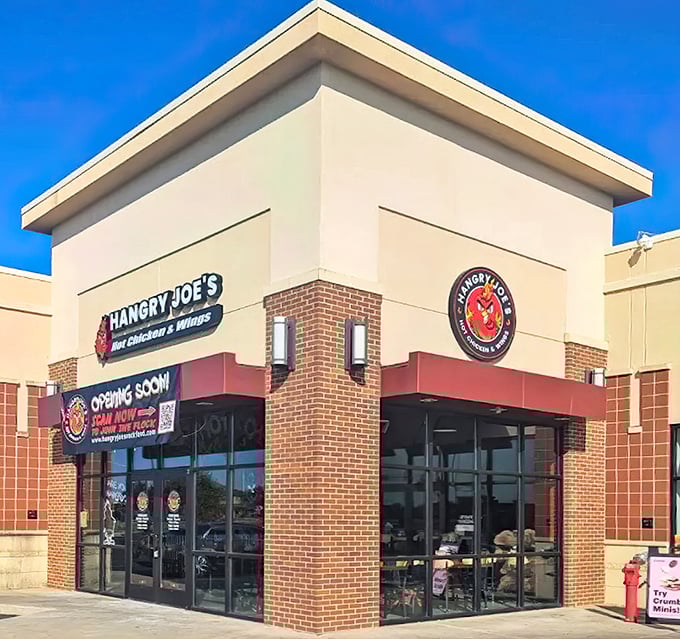 That modern storefront design promises contemporary comfort food with all the classic flavors you crave.