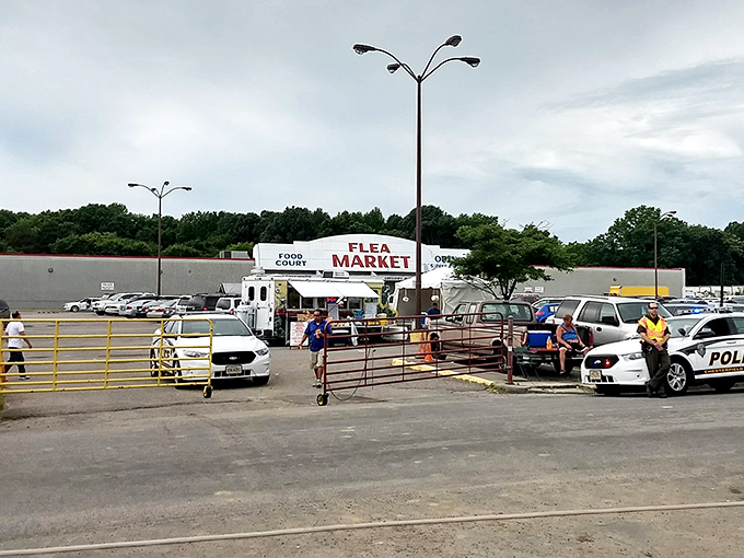 Covered pavilions mean rain or shine, the treasure hunt never stops rolling. 