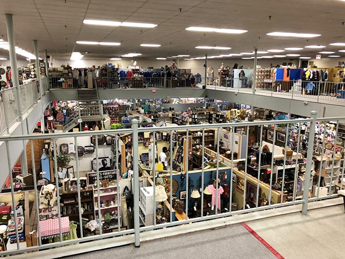The multi-level wonderland of Peddlers Mall seen from above. It's like "Where's Waldo?" but instead you're finding vintage treasures!