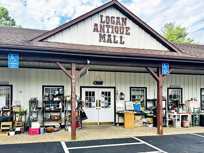With its welcoming front porch and classic signage, Logan Antique Mall invites you in for a cup of nostalgia served with a side of treasure hunting.