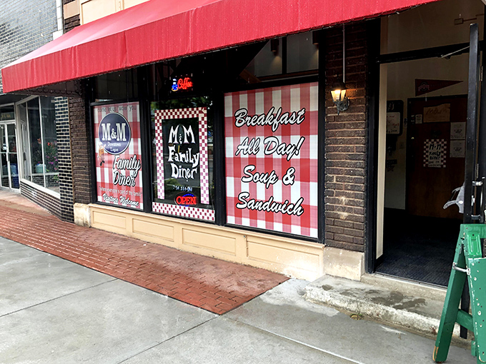 Rain, rain, go away&mdash;unless you're headed to M&M's checkered windows and all-day breakfast! Some comfort foods just taste better with a soundtrack of raindrops.