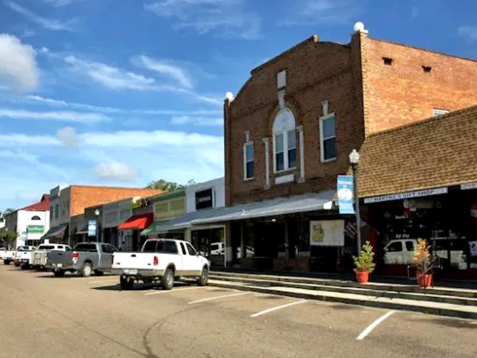 Local businesses line quiet streets where your Social Security check feels surprisingly generous every month.