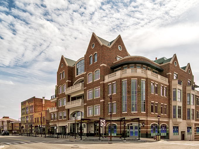 Those stately brick buildings stand like proud sentinels, watching over Midland's charming downtown renaissance.