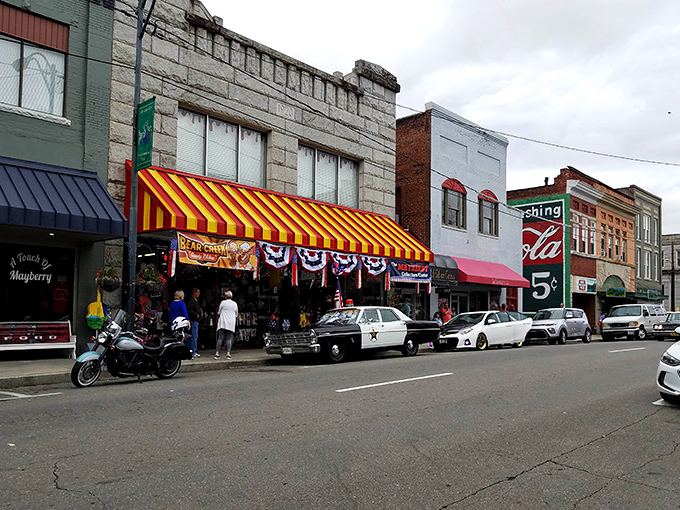 Mount Airy's Main Street looks exactly like Mayberry should, complete with old-fashioned charm and friendliness.