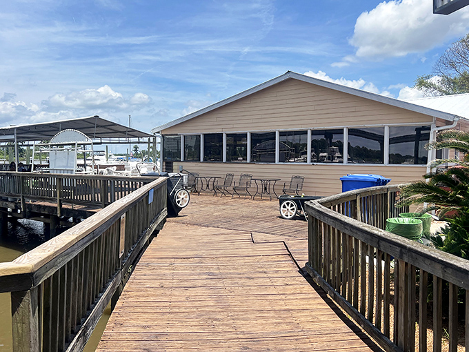When your restaurant sits over the marsh, every meal comes with a side of serenity.