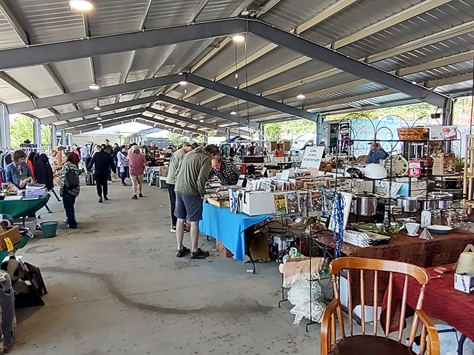 Professional displays and organized booths create a shopping experience that rivals any major market.