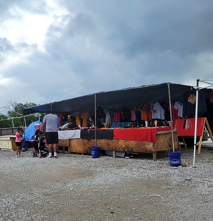 Outdoor flea markets like this capture the spirit of community gathering and treasure hunting perfectly.