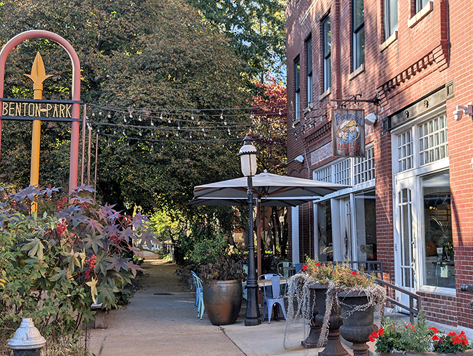 This charming facade hints at New England treasures waiting inside - lobster heaven in the heartland.