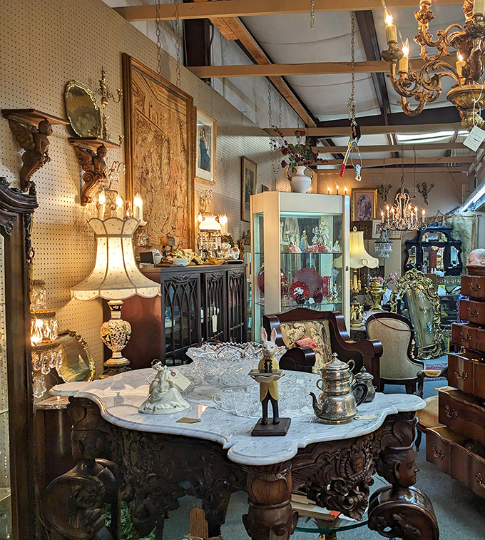 Elegant furnishings and crystal create a time capsule of refined taste. Downton Abbey, Florida style!