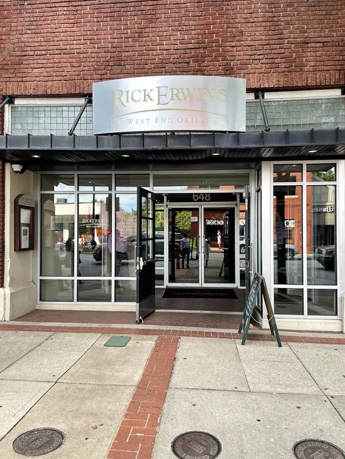 Downtown Greenville's steakhouse gem welcomes you through those glass doors into a world of exceptional beef and Southern hospitality.