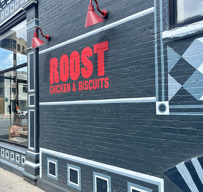 Modern meets classic as this sleek exterior promises elevated comfort food experiences inside.