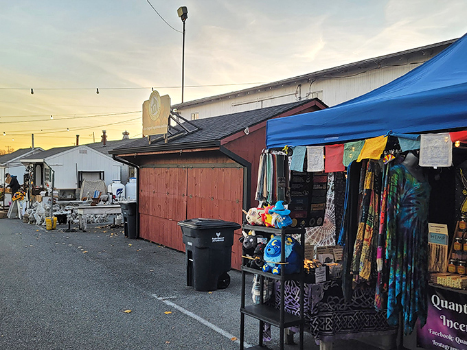 Roots Market's outdoor vendors create a colorful tapestry of tents, tables, and tempting deals.
