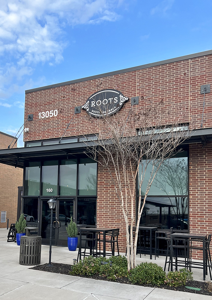 Roots Southern Table entrance: Behind those glass doors lies chicken so good it bridges the gap between grandma's kitchen and fine dining.