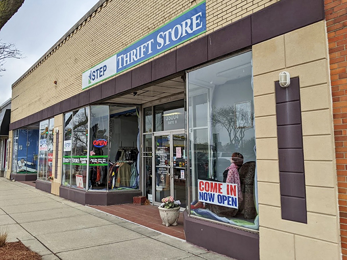 Clean, organized presentation shows how thrift shopping can support meaningful community development programs and services.