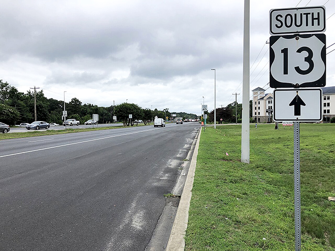 Route 13 guides travelers through Seaford's commercial corridor, where convenience meets the unhurried pace locals cherish.