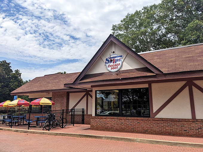 Those colorful umbrellas promise shade for your meal and sunshine for your soul.