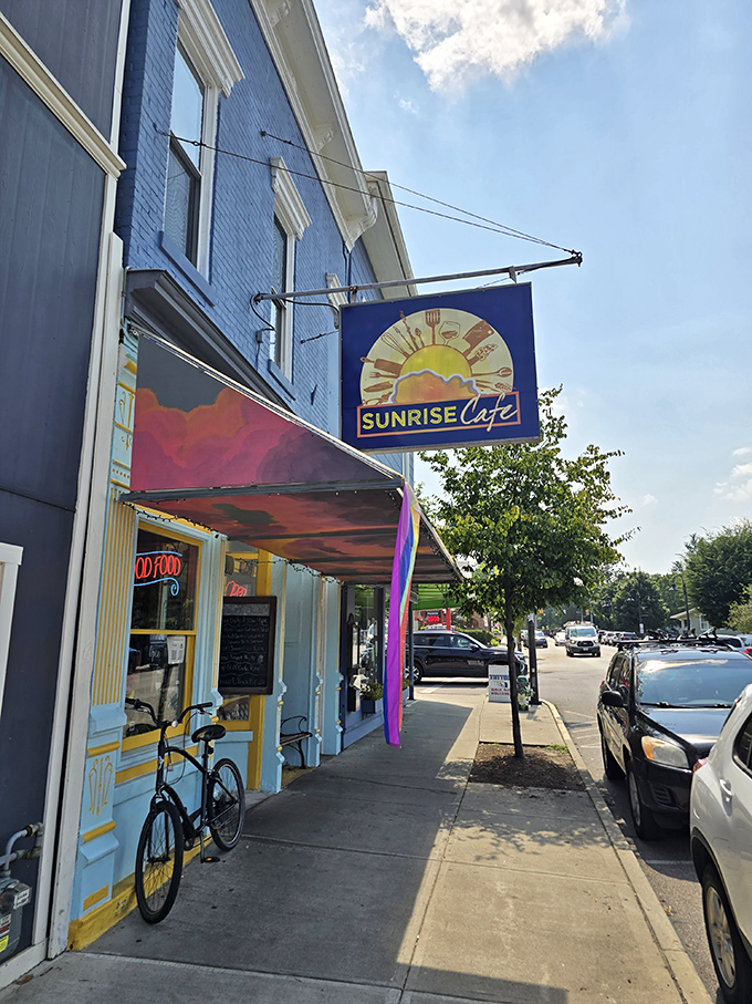 Colorful charm spills onto sidewalks where every breakfast feels like a small town celebration.