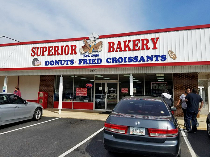 Red, white, and delicious &ndash; Superior Bakery waves the flag for old-school American donut perfection. 
