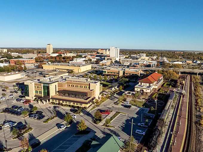 Modern Temple rises from the prairie with the confidence of a city that knows exactly who it is.