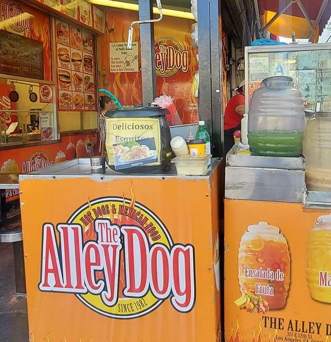 The vibrant storefront perfectly captures the fusion spirit inside, where cultures blend into something uniquely delicious and satisfying.