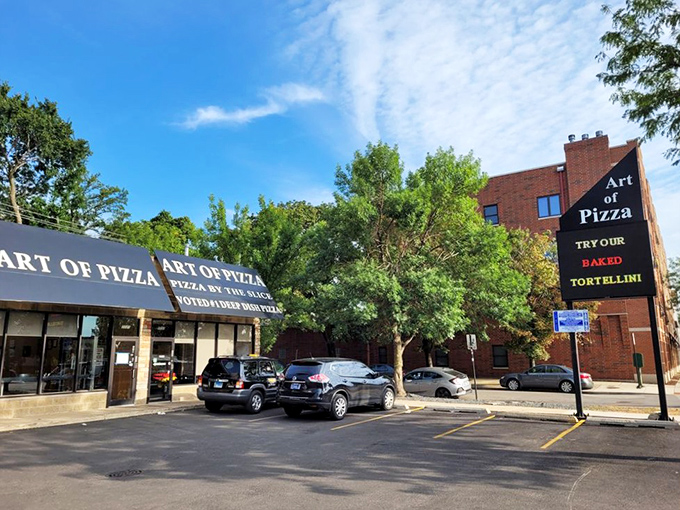 Corner locations often house the best pizza surprises, and this one looks particularly promising.