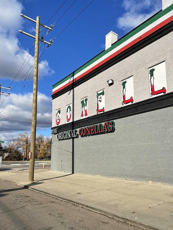 Authentic ethnic eateries wear their heritage proudly on colorful exterior walls like family crests.