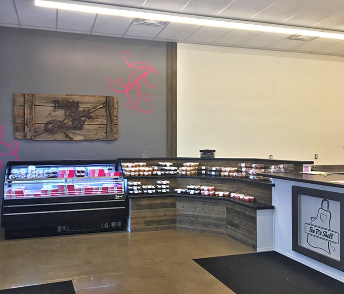 Neat rows of pie perfection await - choosing just one becomes deliciously impossible here.