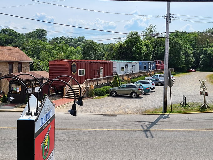 All aboard the flavor train! Volant's converted train cars house shops filled with edible souvenirs worth the trip.