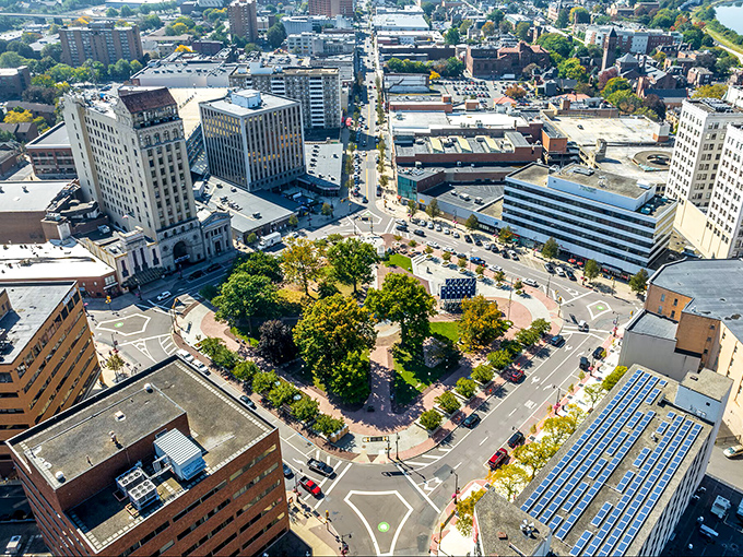 Wilkes-Barre's downtown square creates the perfect small-city gathering spot for community life to flourish.