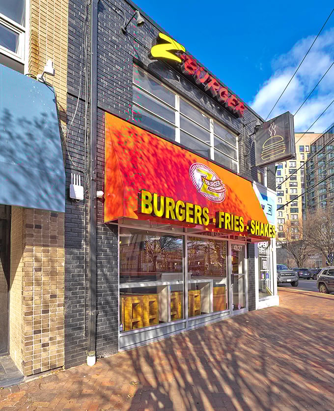 Modern burger artistry meets suburban convenience; Bethesda's answer to gourmet fast-casual dining done right.