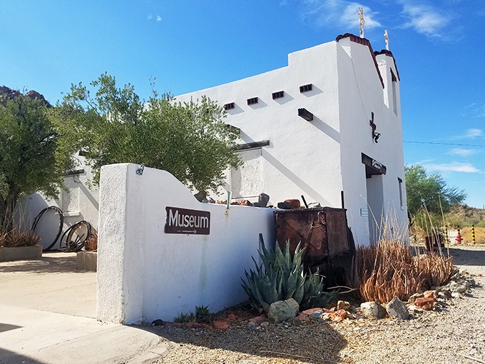 The Ajo Historical Society Museum wears its desert garden like a carefully chosen accessory&mdash;southwestern minimalism that HGTV hosts would approve of.
