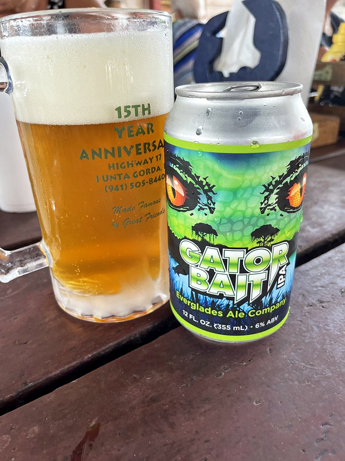 Nothing says "vacation mode activated" like a local craft beer. Gator Bait IPA from Everglades Ale Company pairs perfectly with anything from the sea.
