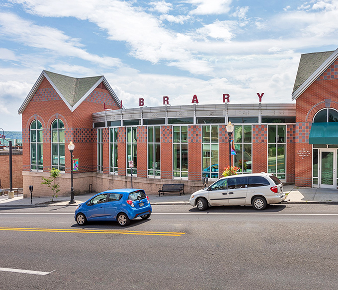 Frostburg's library proves that knowledge remains free while everything else in America apparently requires subscription services and premium memberships.