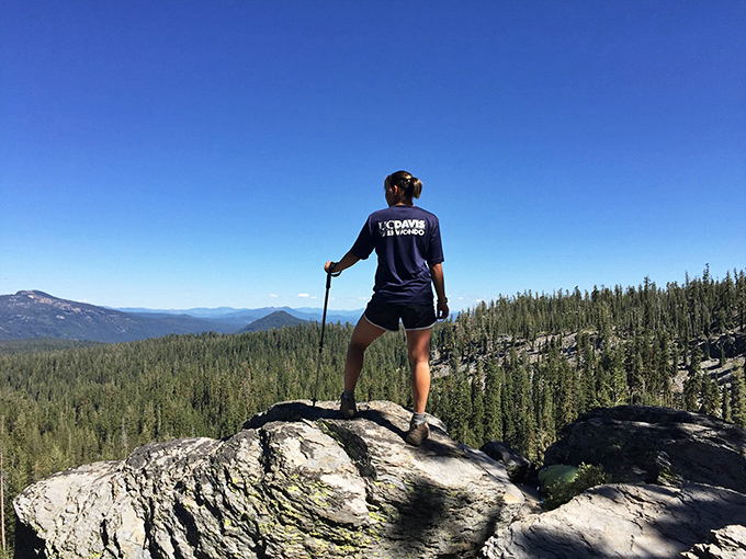 Conquering mountains one step at a time. The views from Lassen's volcanic terrain make every drop of sweat worth it.