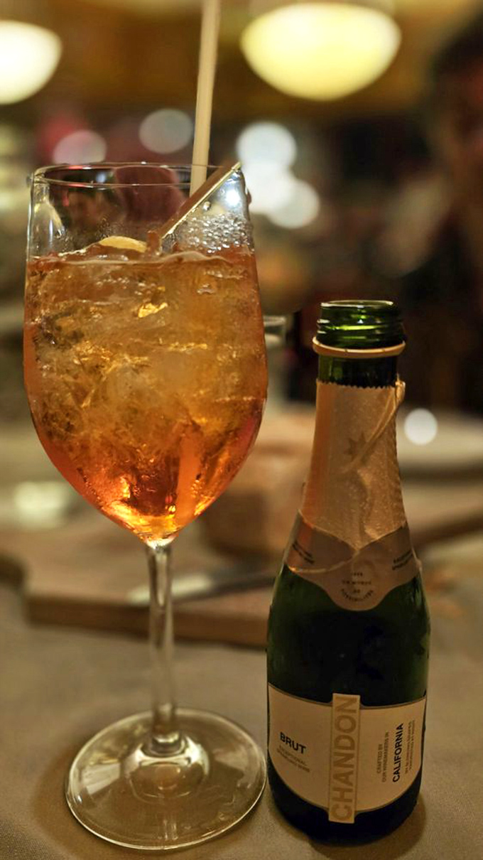 A champagne cocktail alongside Chandon Brut – because sometimes beef this good deserves a proper bubbly celebration.